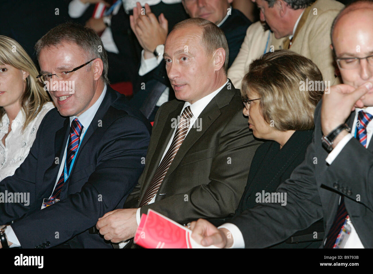 July 3 2007 From left Olympic champion Svetlana Zhurova Federal Agency ...