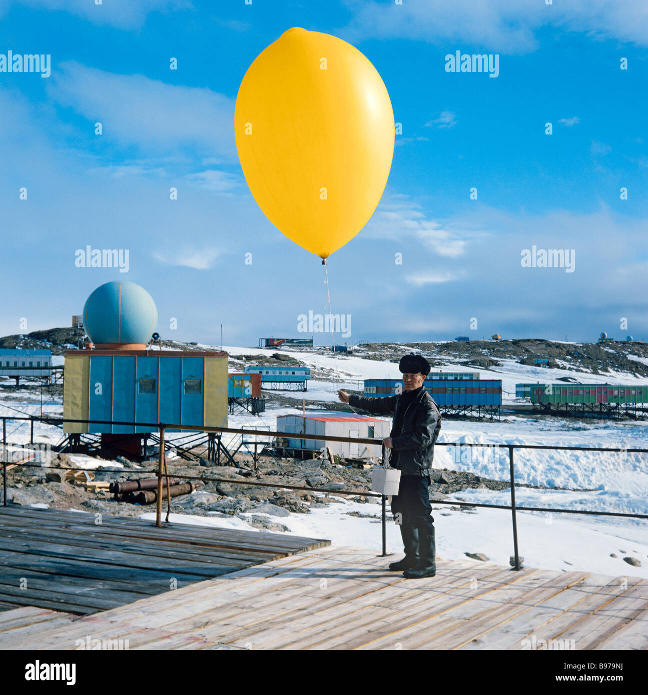 Aerologist Boris Dyukov a member of the 25th Soviet Antarctic ...