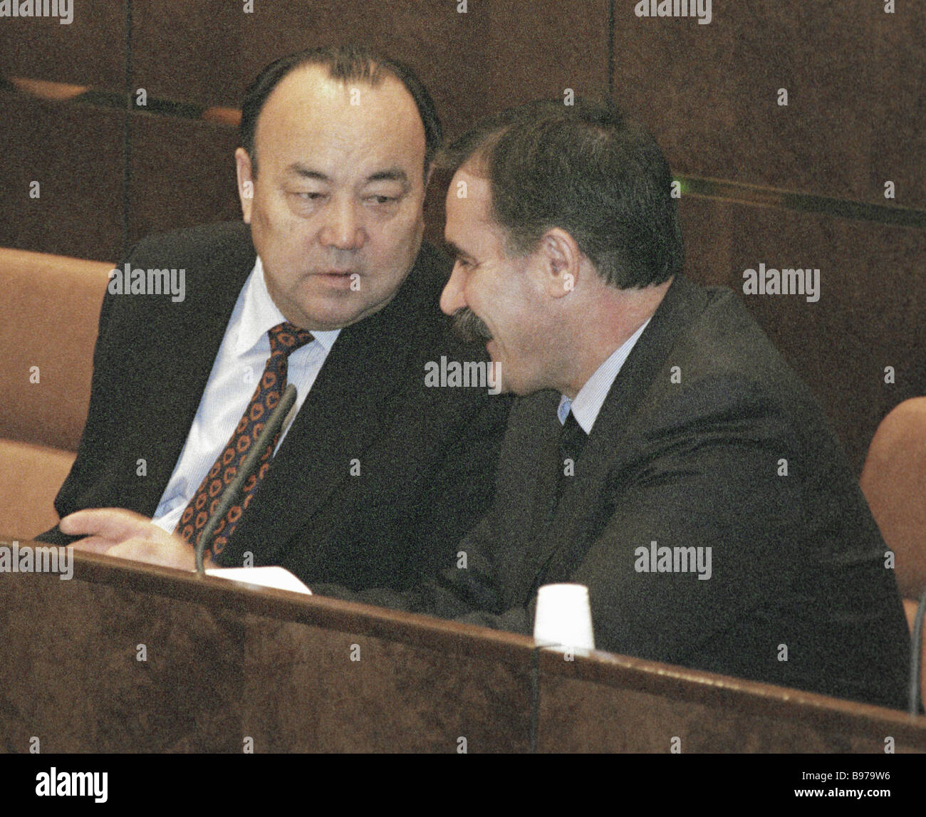 President Murtaza Rakhimov of Bashkortostan left and President Ruslan ...