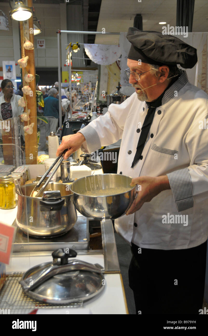 Demonstration of food preparation at Florida State Fairgrounds Tampa ...