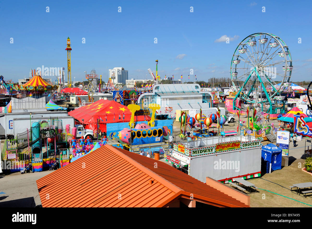 Midway at Florida State Fairgrounds Tampa Stock Photo - Alamy