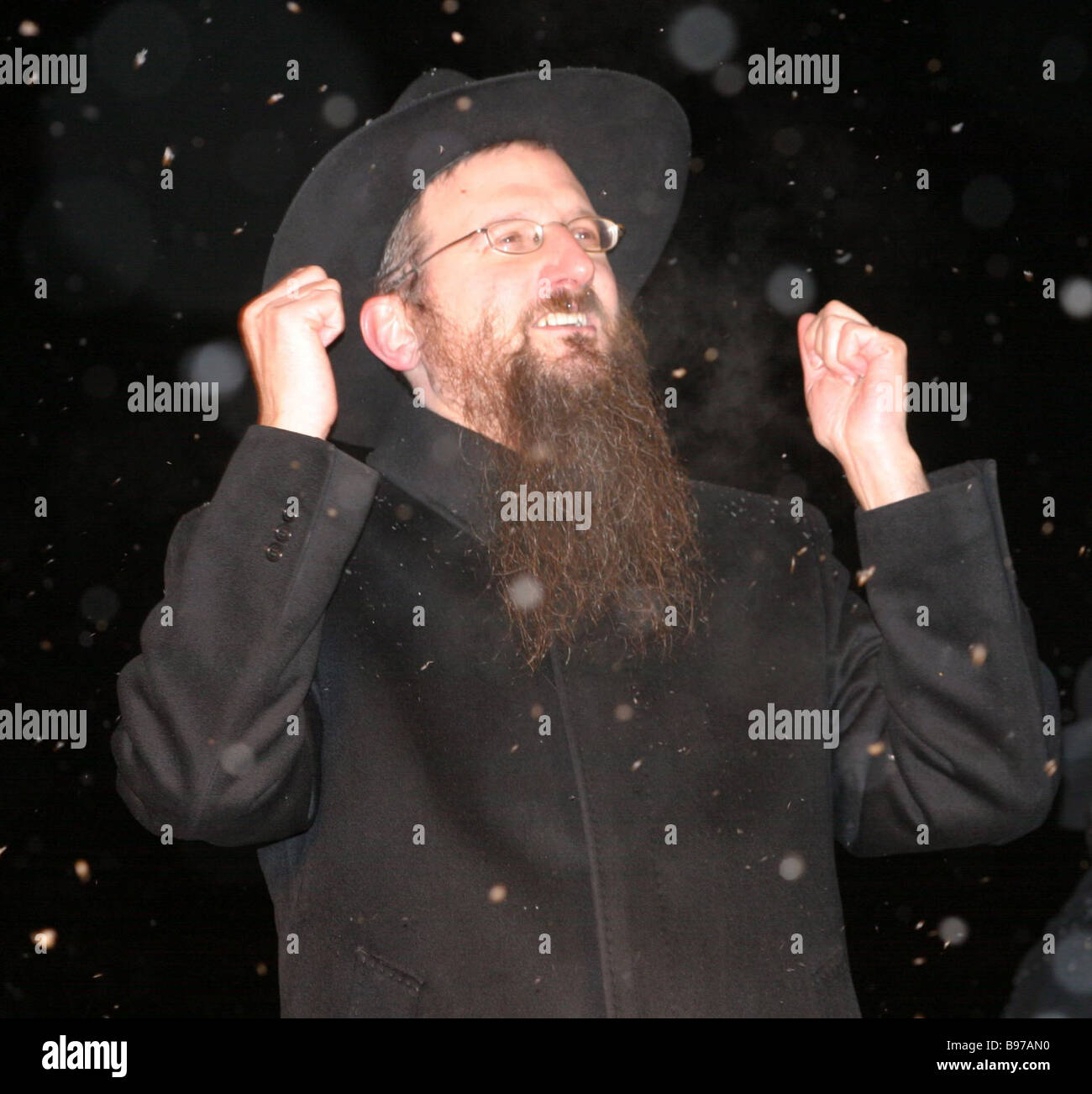 Berl Lazar chief rabbi of Russia initiating the Chanukah festival in ...
