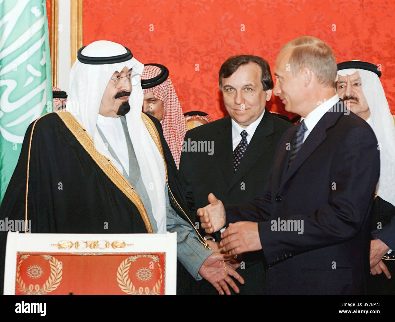Russian President Vladimir Putin and Crown Prince Abdul Aziz Al Saud of ...