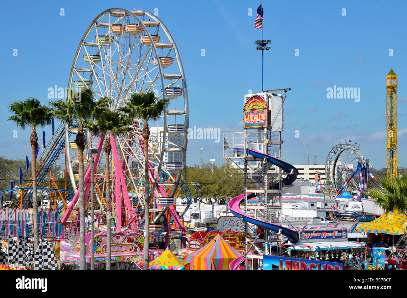 Midway at Florida State Fairgrounds Tampa Stock Photo - Alamy