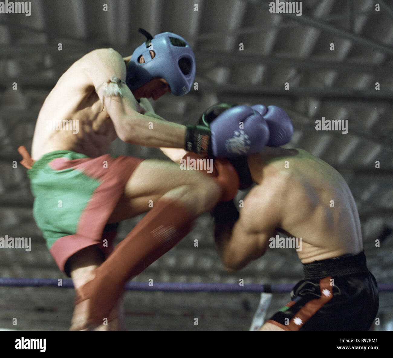 A bout at the second stage of the European Open Kickboxing Championship ...