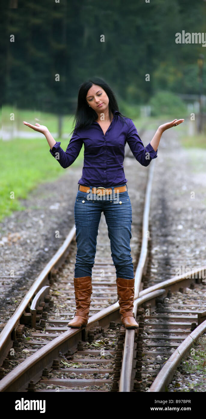 Young woman and switch Stock Photo - Alamy
