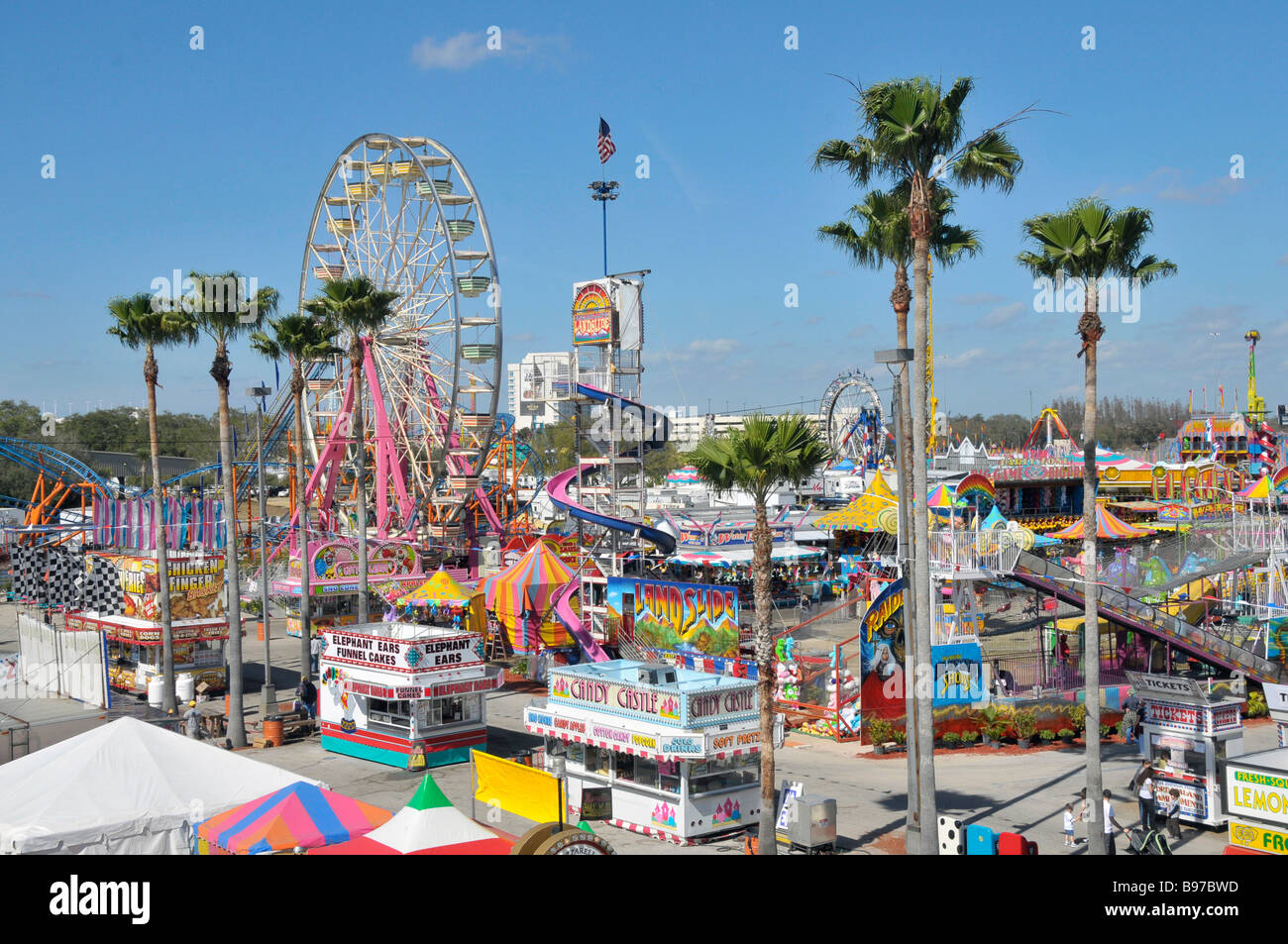 Midway at Florida State Fairgrounds Tampa Stock Photo - Alamy