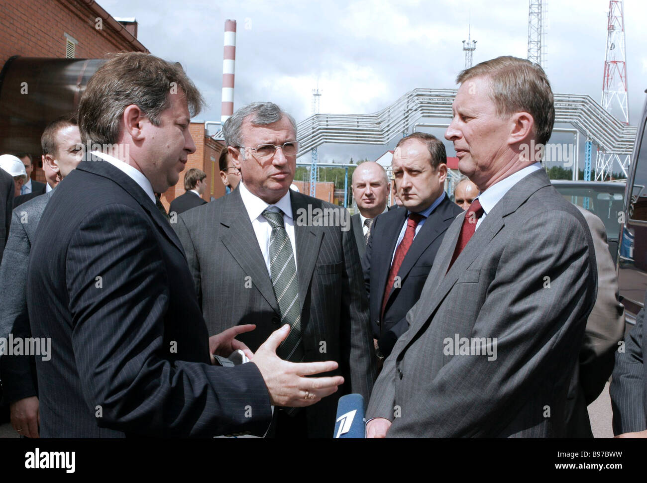 Left to right Vladislav Didenko general director of the Primorsk port ...