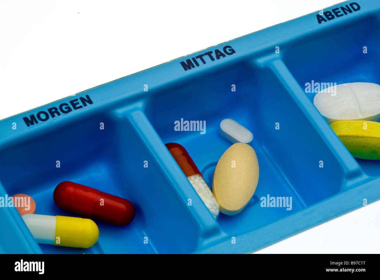 Tablets and medication as a daily dose Stock Photo - Alamy