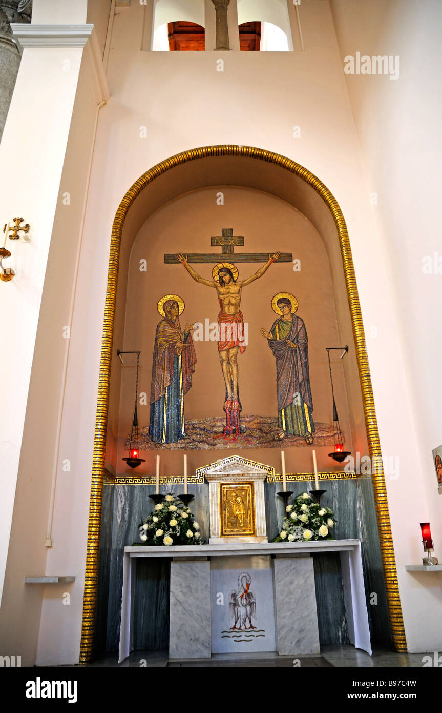 The modern church of St Anselm in Rome Italy Stock Photo - Alamy