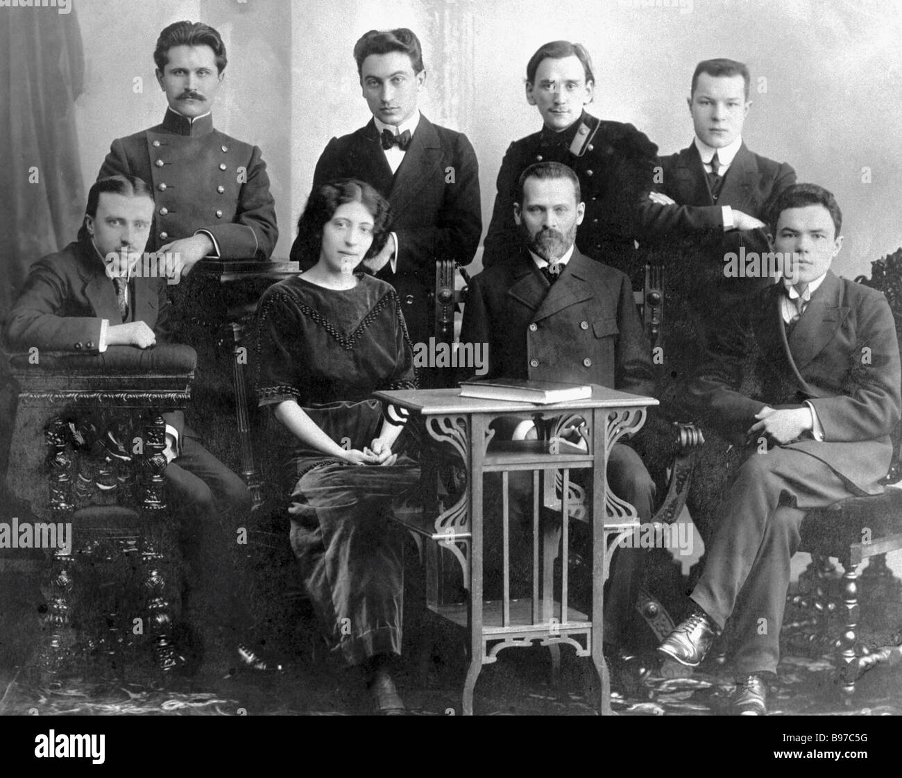 Historian Academician Alexander Lappo Danilevsky sitting at the table ...