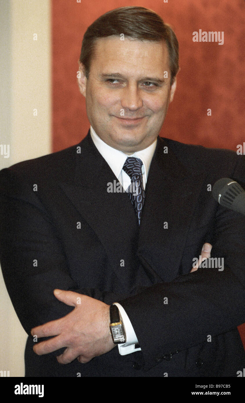 Russian prime minister Mikhail Kasyanov Stock Photo - Alamy