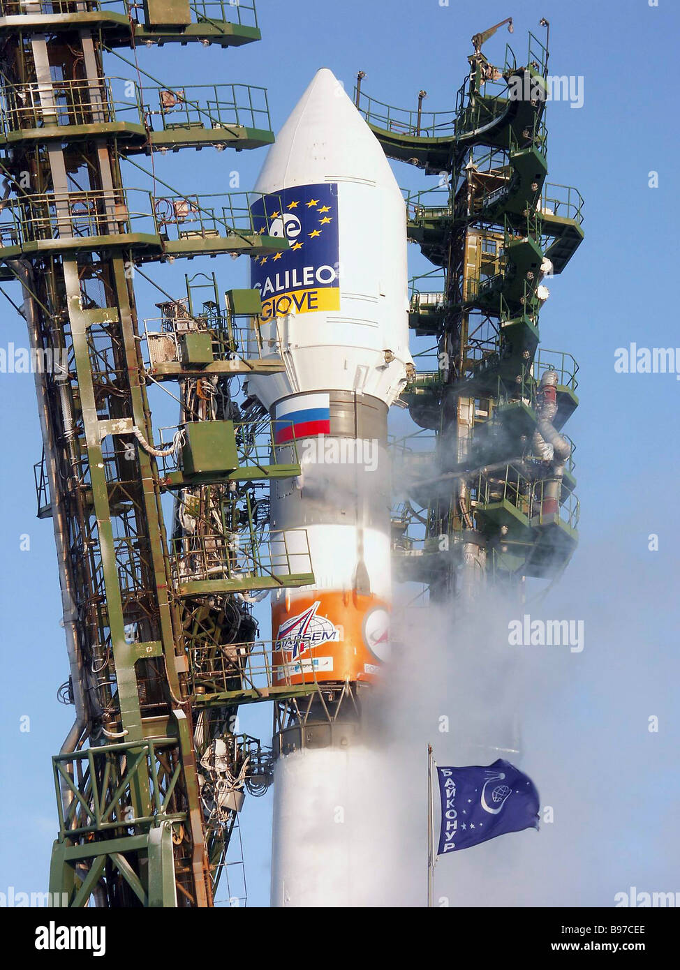 The Soyuz FG carrier vehicle with the Fregat upper stage and the European spacecraft GSTB V 2A ...