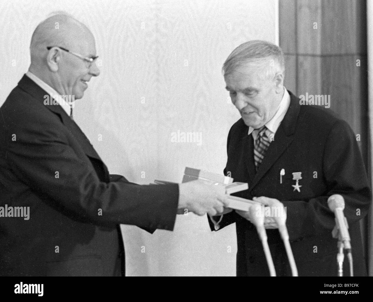 Chairman of the Presidium of the USSR Supreme Council Nikolai Podgorny ...