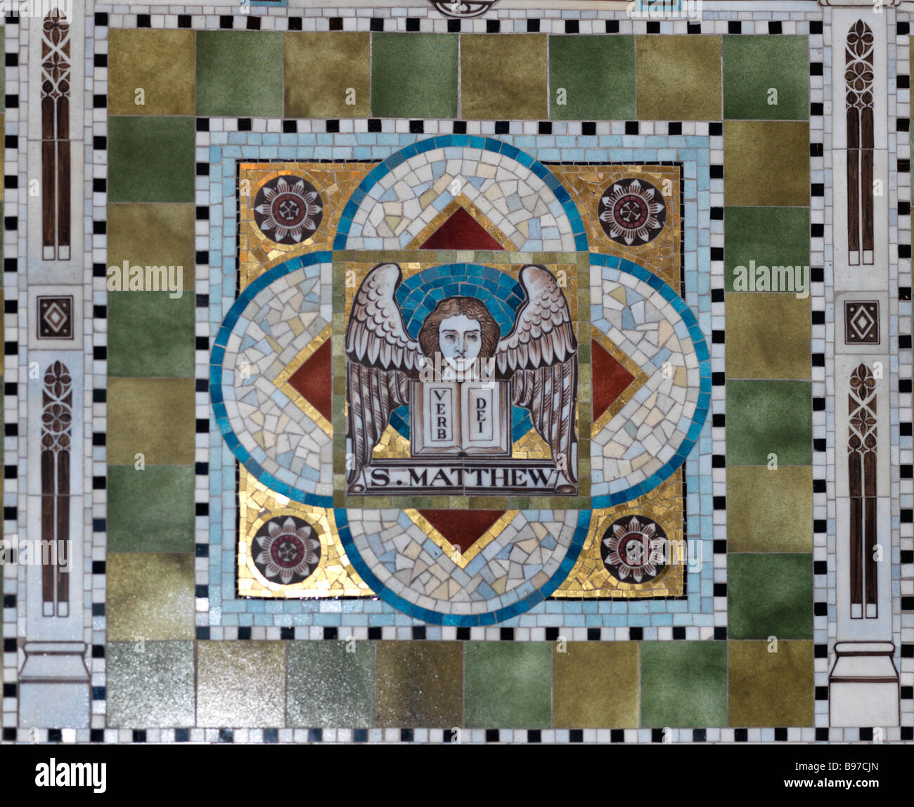 Christ Church Epsom Surrey Mosiac Symbol of St Mark Stock Photo - Alamy