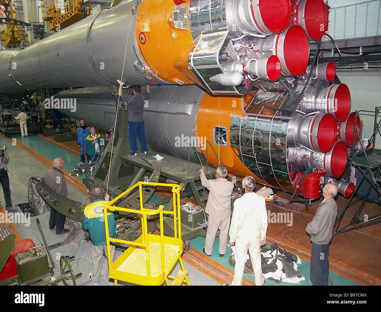 Preparations for the launch of SOYUZ carrier rocket with European ...
