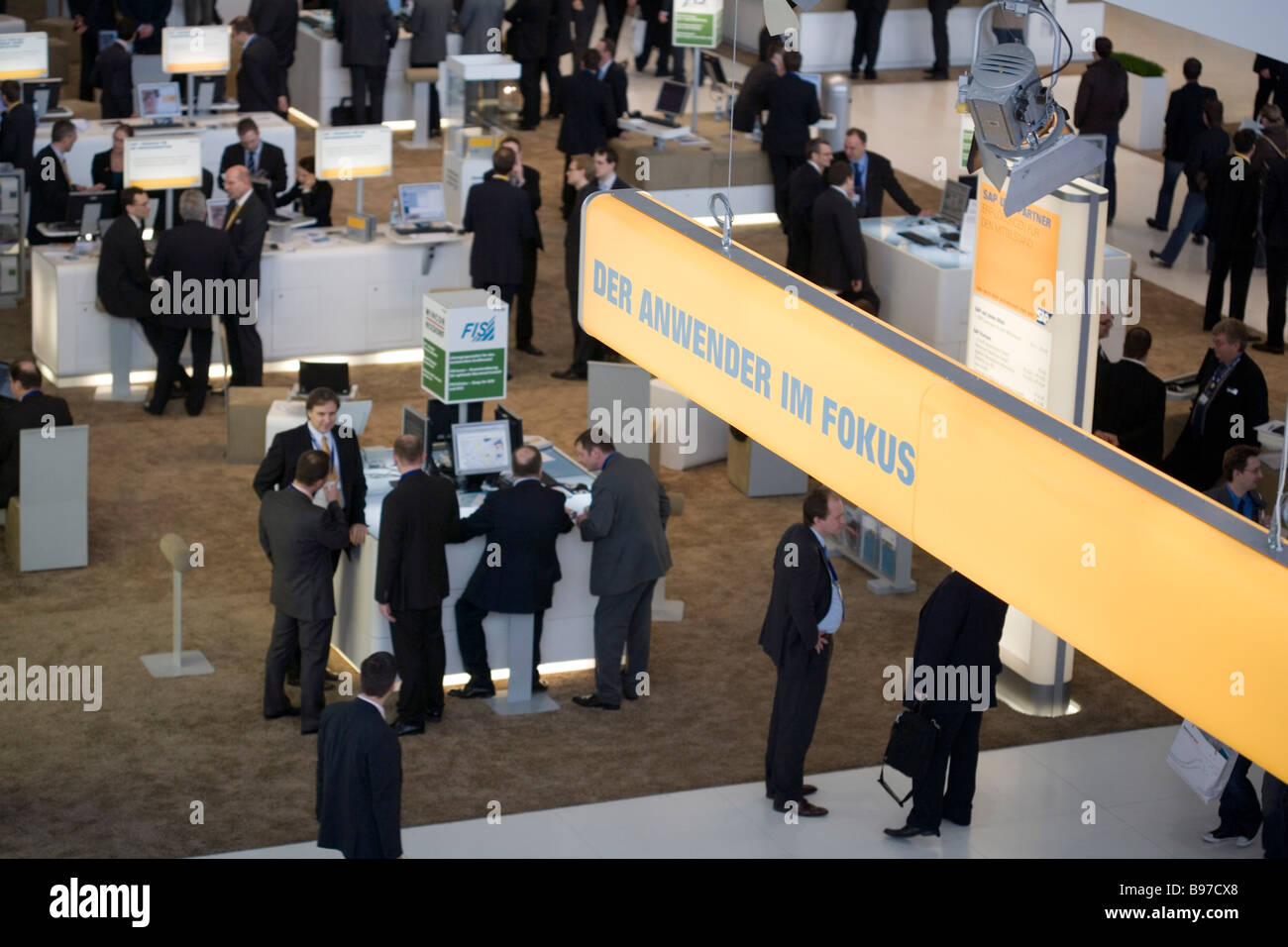 CeBIT fair booth of the software company SAP Stock Photo - Alamy