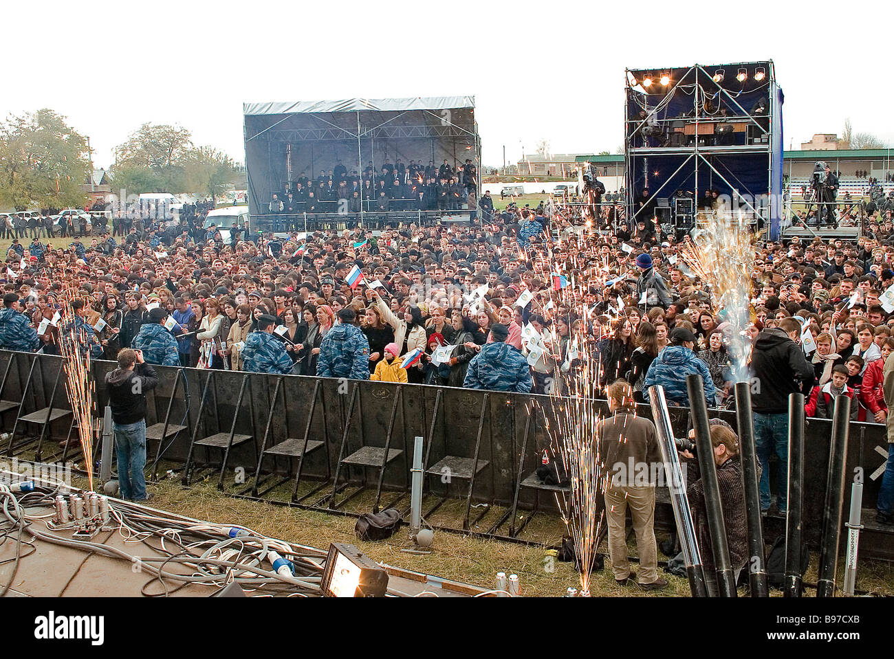 At the Phoenix rock festival in Gudermes Chechnya s second largest city ...