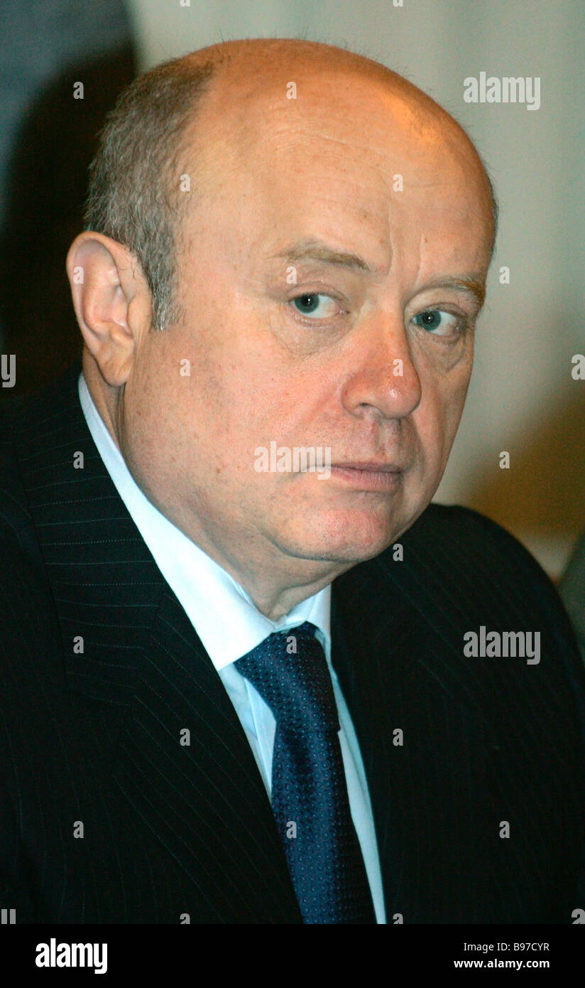 Prime Minister Mikhail Fradkov attending the meeting with the ...