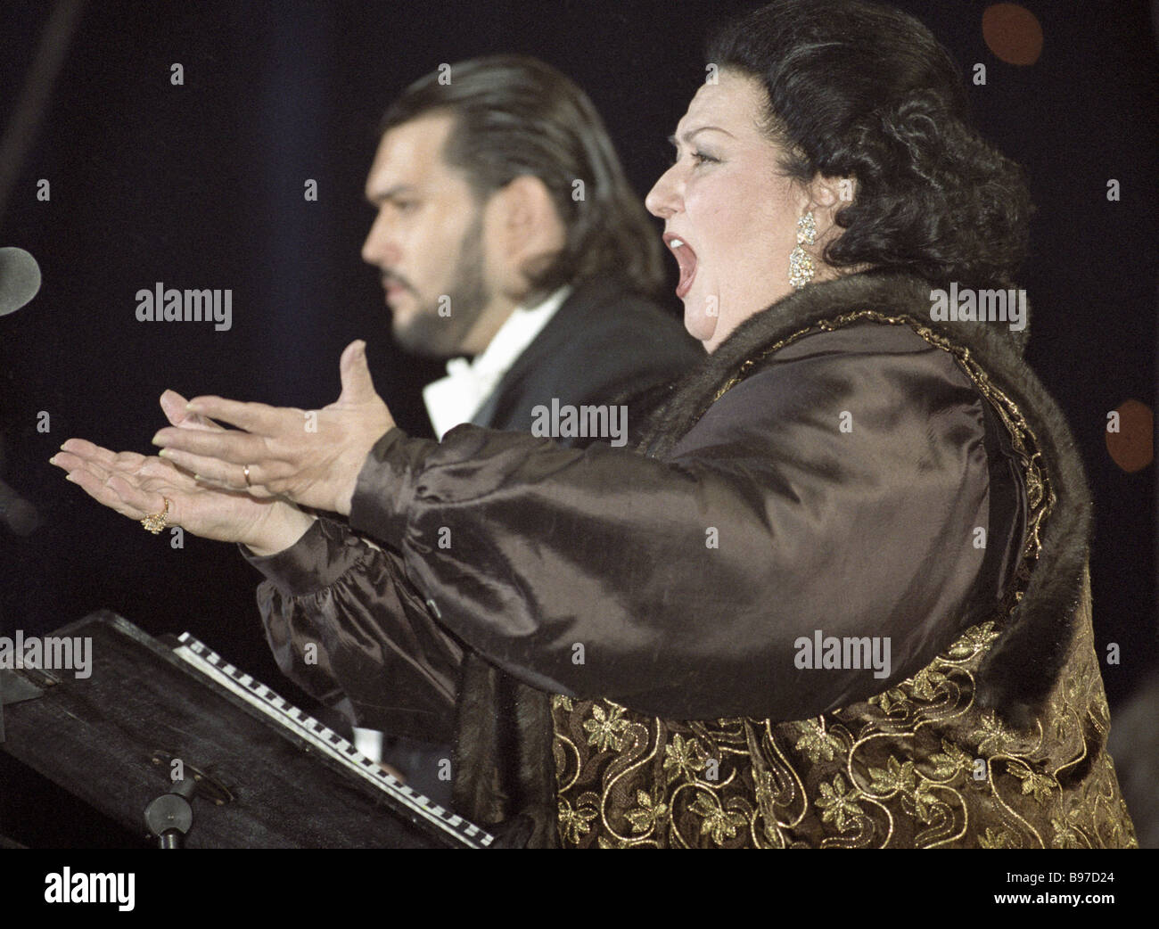 Opera diva Montserrat Caballe performing in Moscow Stock Photo - Alamy