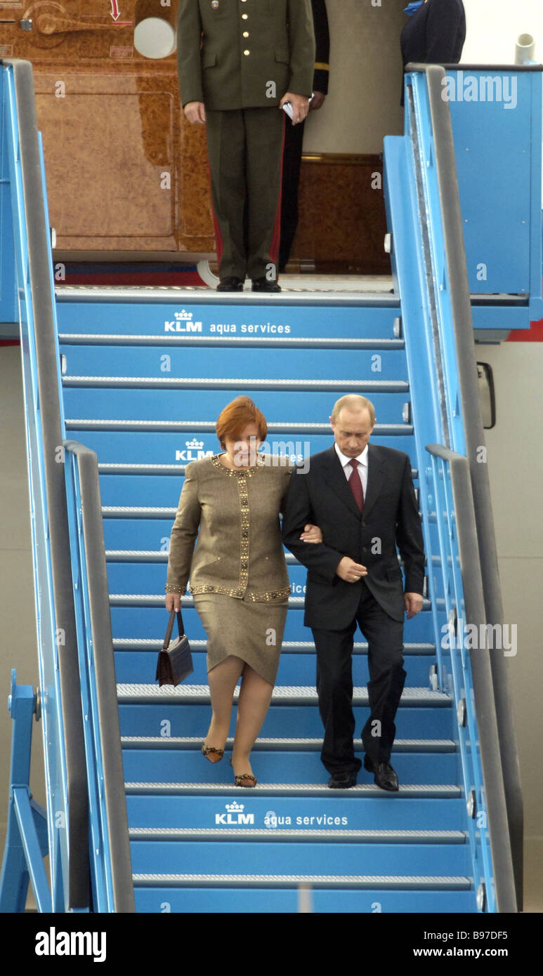 Russian President Vladimir Putin With Wife Lyudmila Have Arrived In The