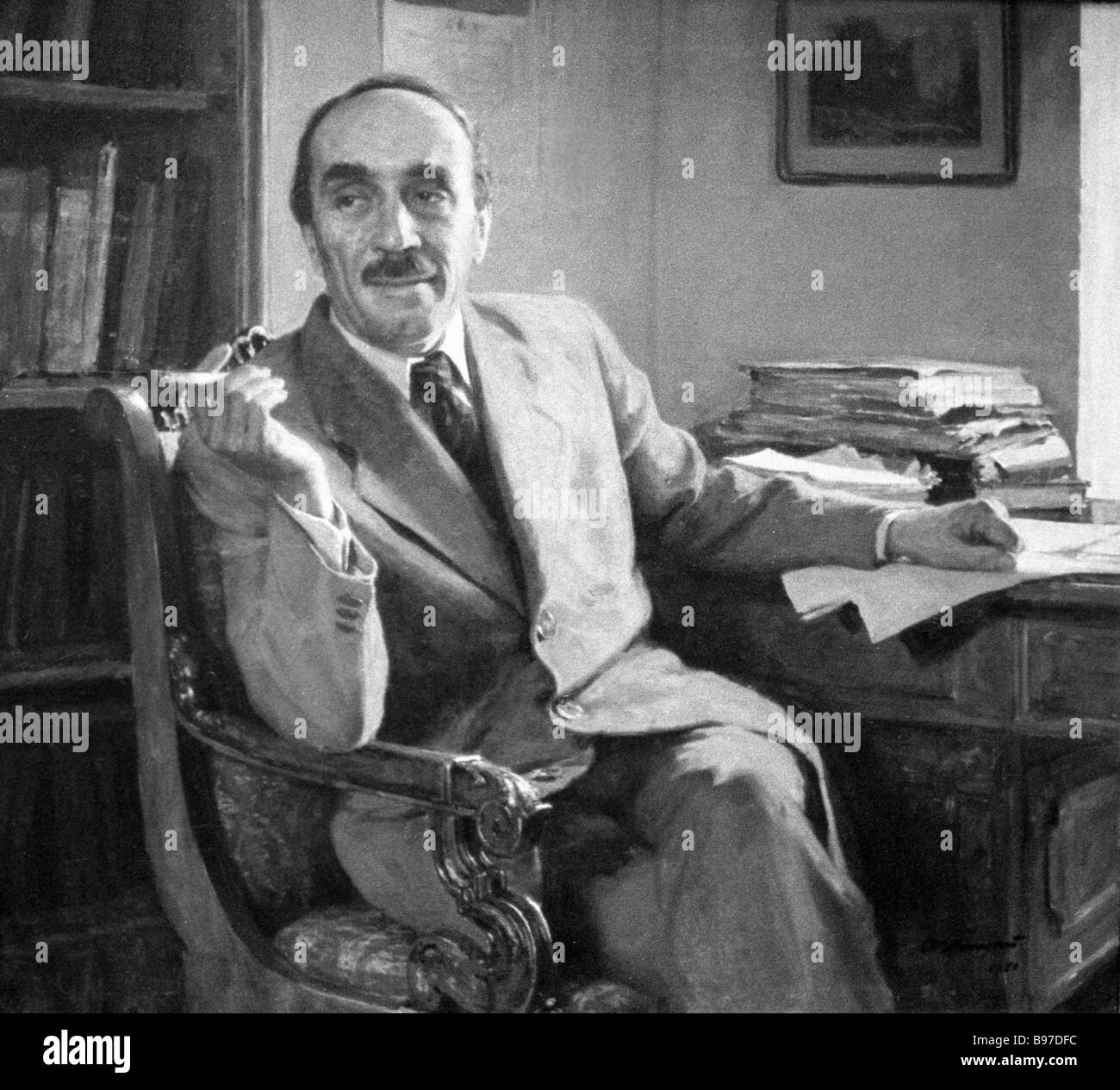 A reproduction of Alexei Gritsai s portrait of Academician Semyonov ...