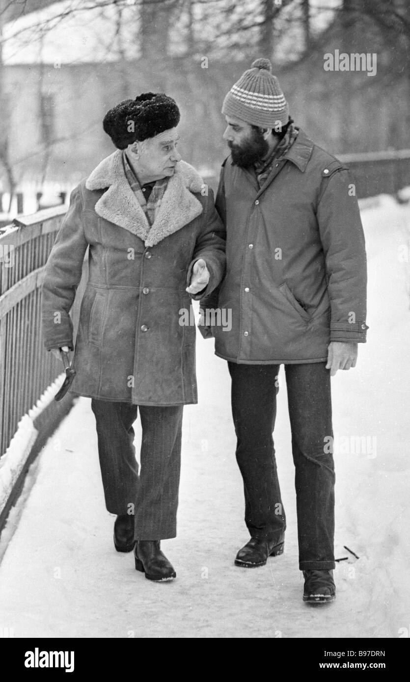 Cuban physicist Rigol Jorge right and member of the U S S R Academy of ...