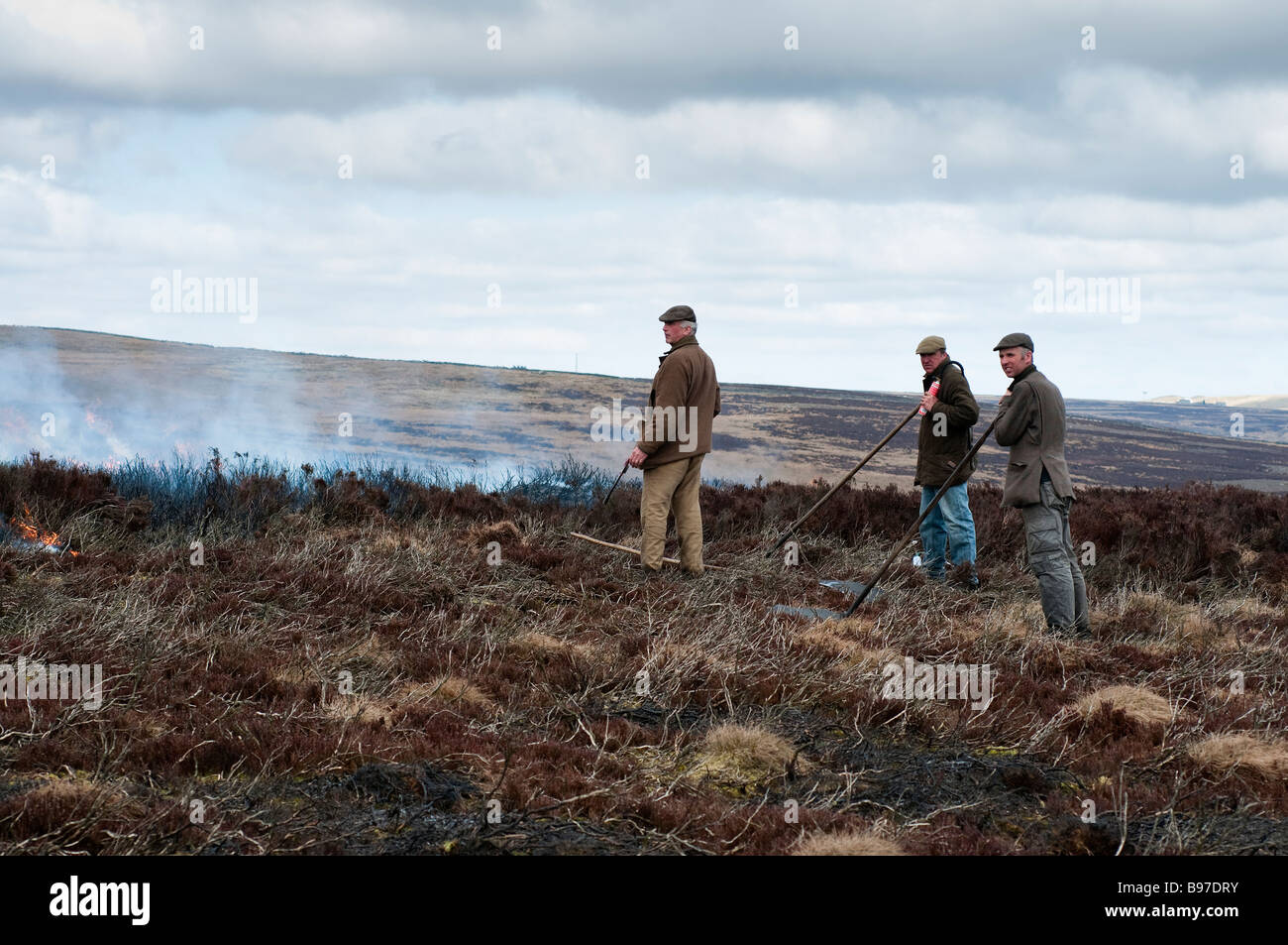 Heather Burning On North Yorkshire High Resolution Stock Photography ...