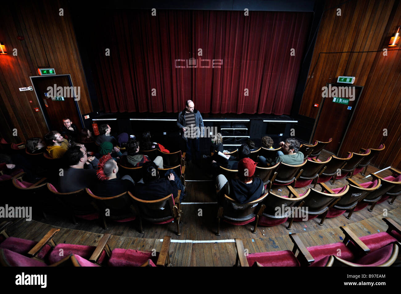AN AUDIENCE AT THE CUBE MICROPLEX INDEPENDENT CINEMA IN KINGSDOWN WAIT ...