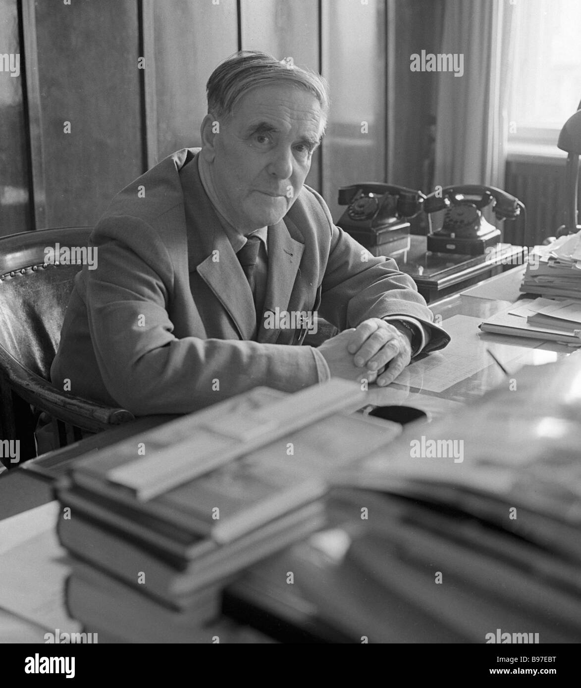 Physicist Pyotr Kapitsa in his study Stock Photo - Alamy