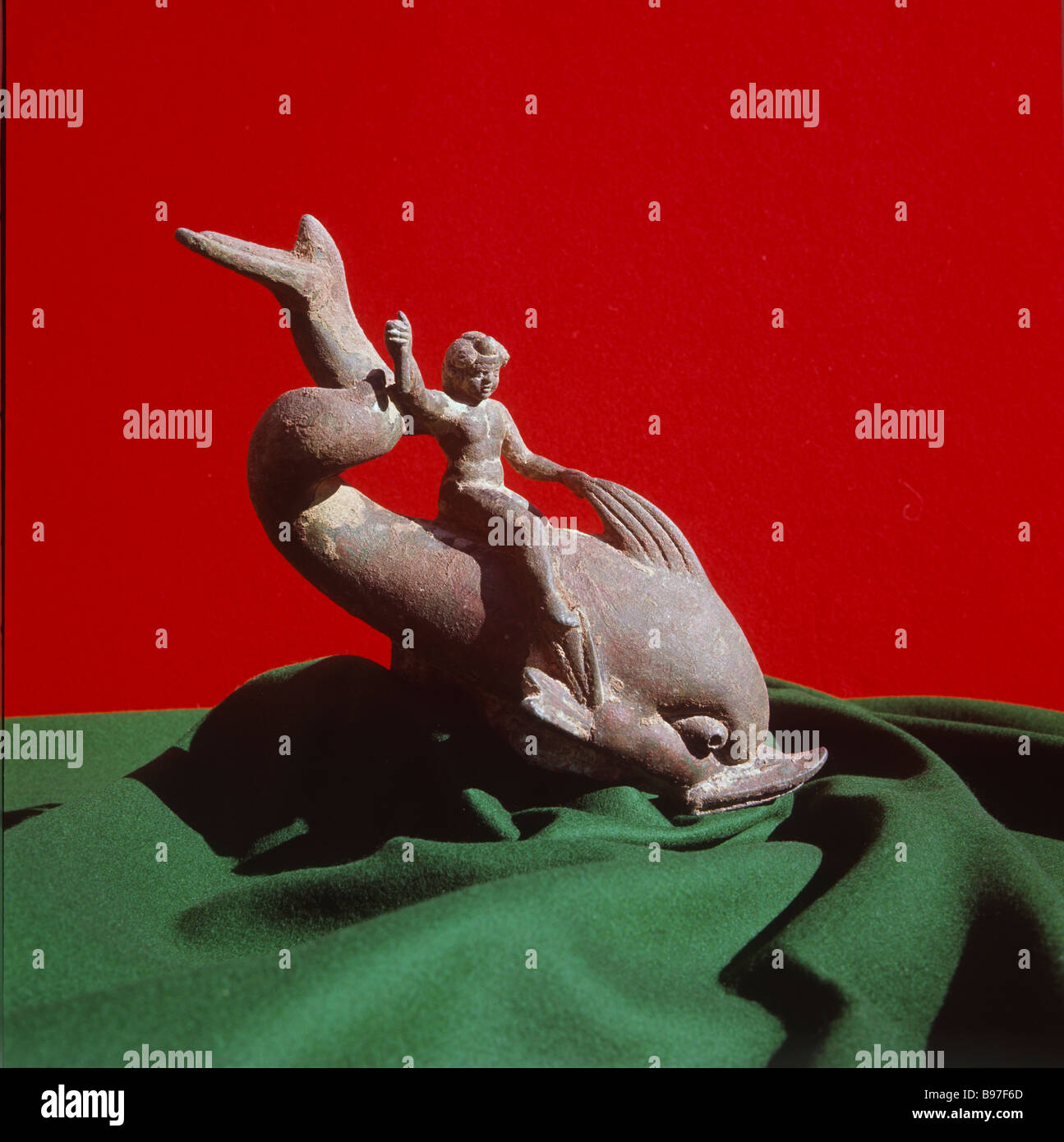 TR90-3-03ay Boy on Dolphin, Roman Bronze, 2nd century, Ephesus, Turkey ...