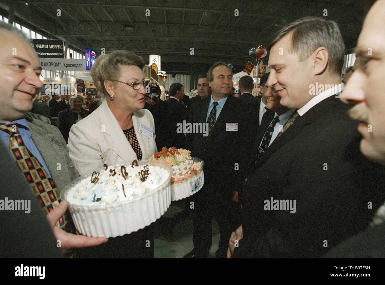 Prime Minister Mikhail Kasyanov right during the opening of the Russian ...