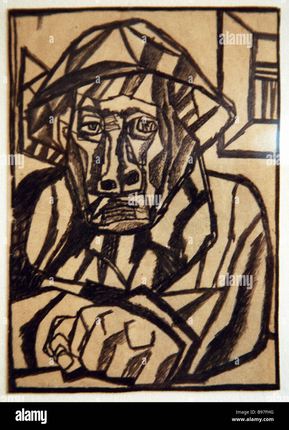 Pavel Filonov The Head of a Man with the Fist From the cycle Town and ...