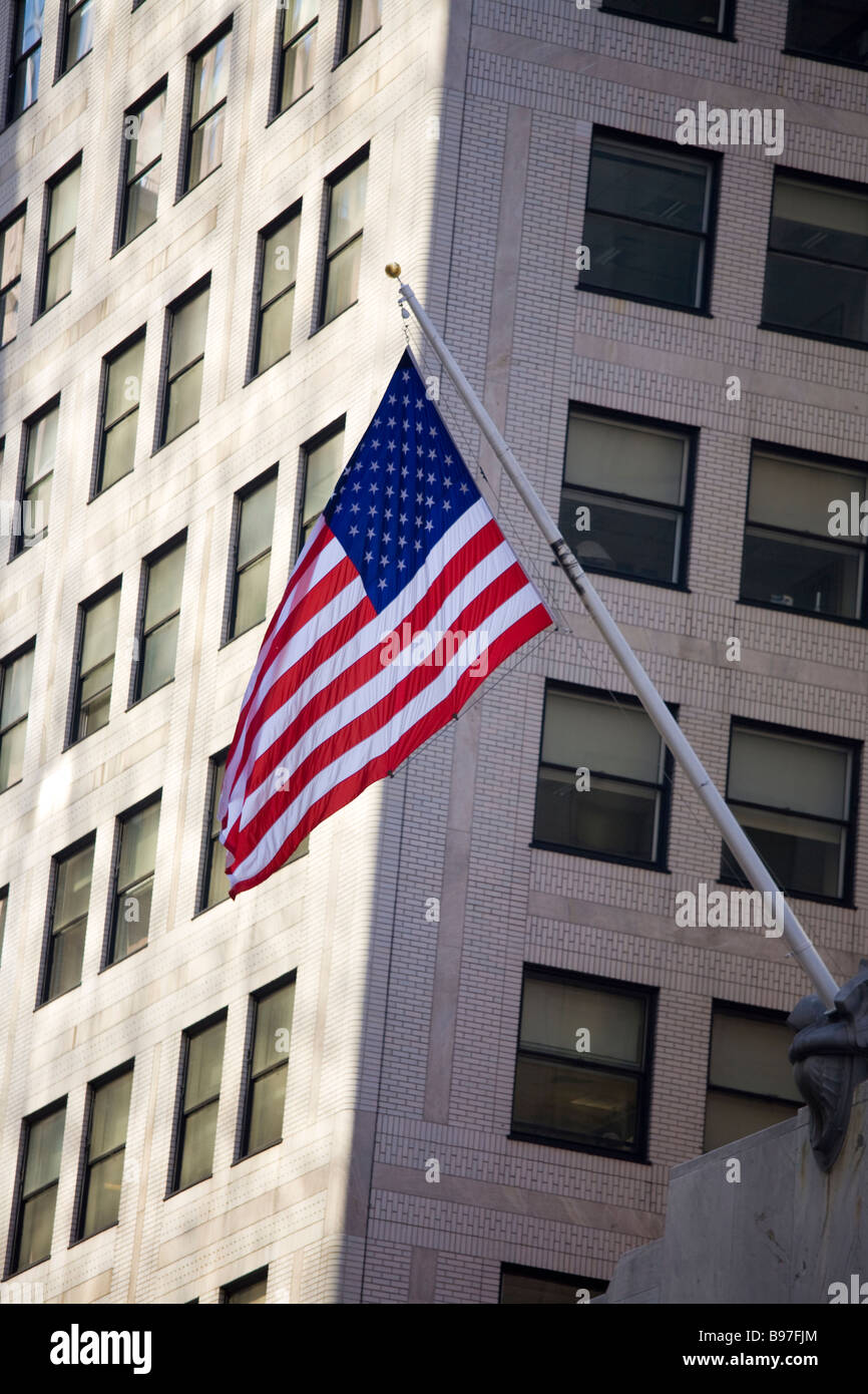 Flags at the center manhattan Stock Photo - Alamy