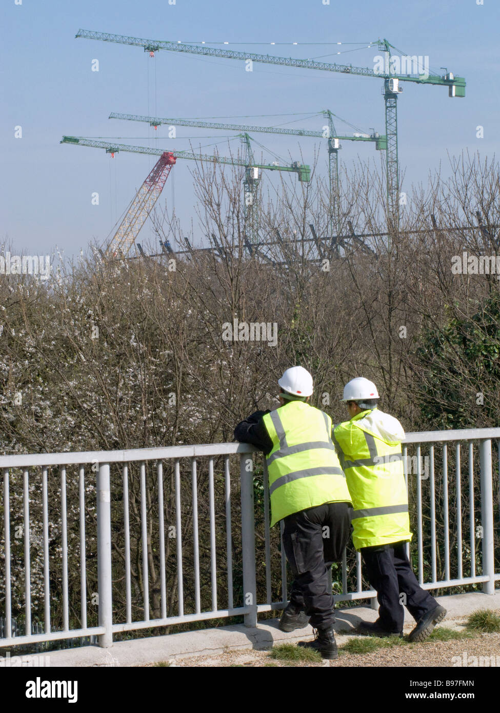 UK. SECURITY STAFF BY FIRST STRUCTURE FOR STANDS OF FUTURE OLYMPIC ...