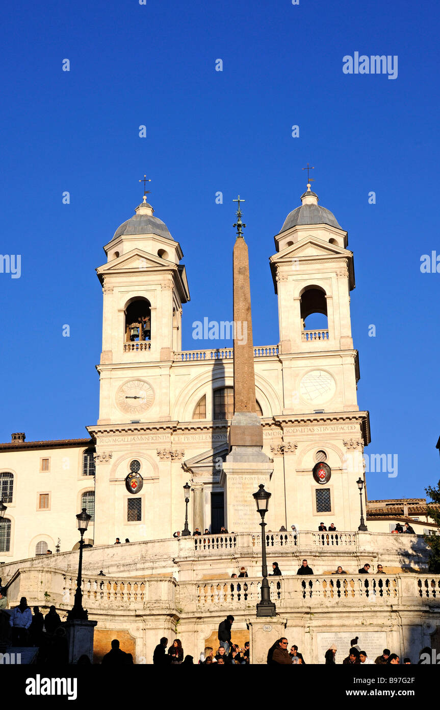 The Spanish Steps and the Church of the Trinita de Monte in Rome Italy ...