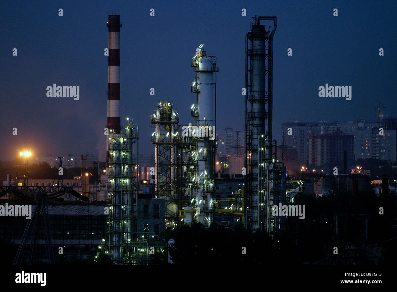 Moscow refinery in Kapotnya district Stock Photo - Alamy