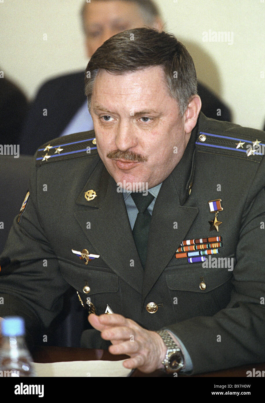 Colonel and Hero of Russia Nikolai Belyayev an authorized ...