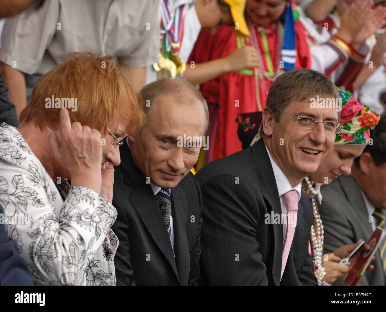 From left to right Finnish President Tarja Halonen Russian President ...