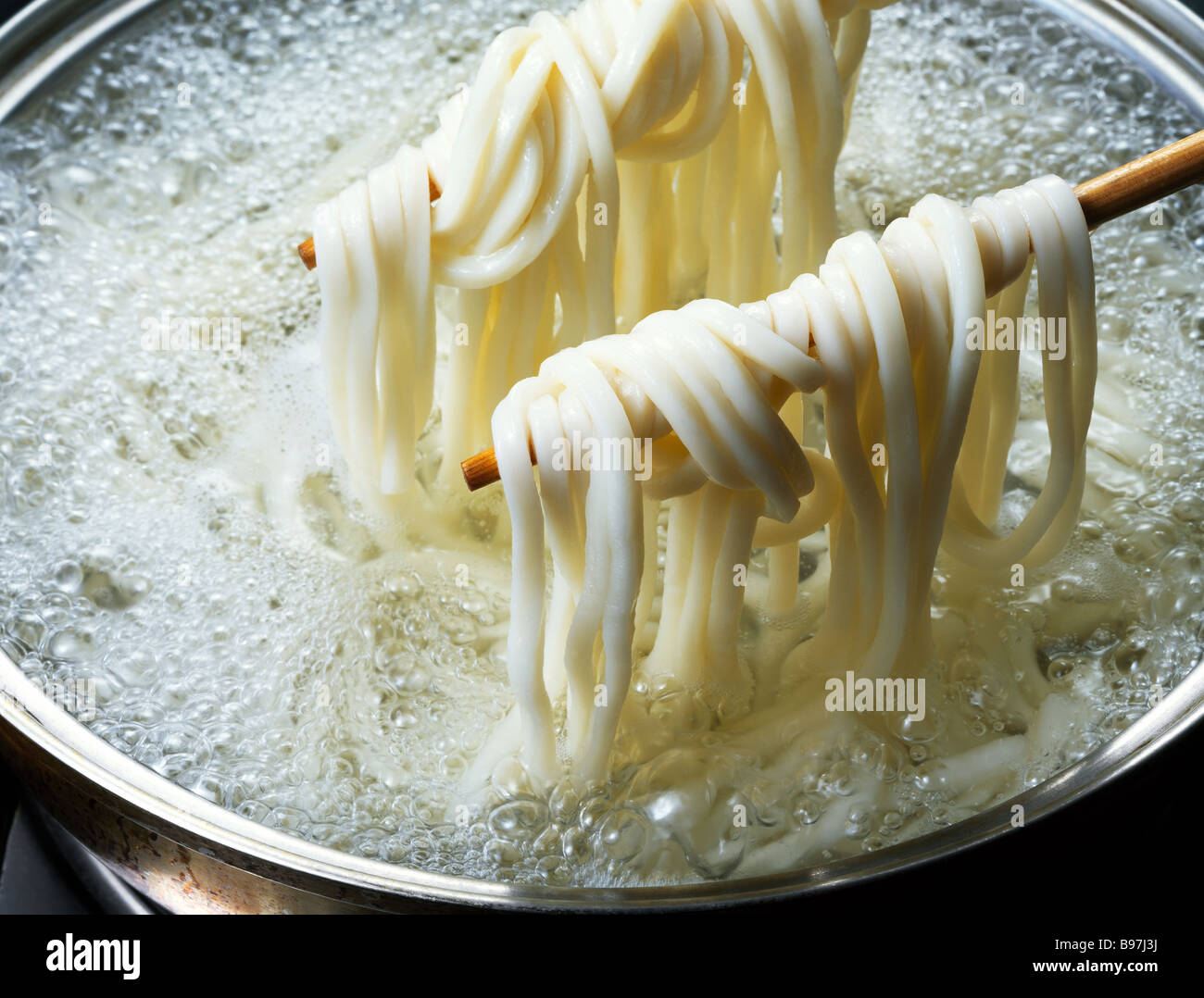 Boiled Japanese noodles Stock Photo - Alamy