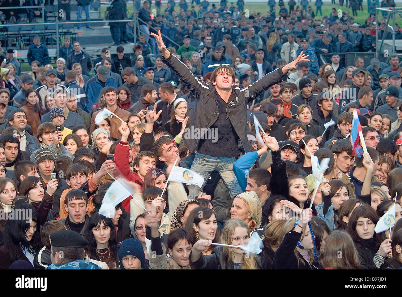 Fans at the Phoenix rock festival in Gudermes Chechnya s second largest ...