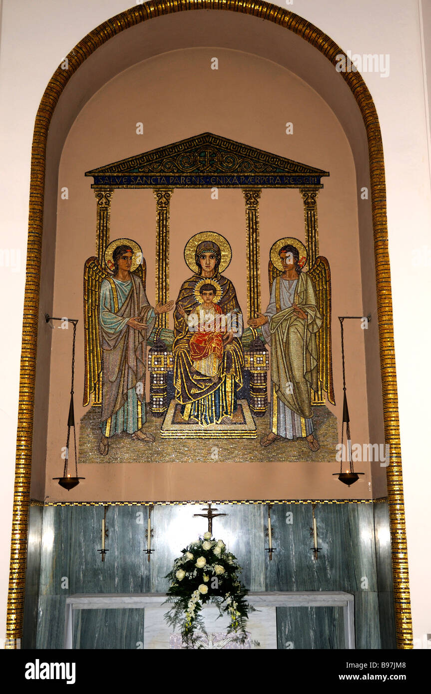 The modern church of St Anselm in Rome Italy Stock Photo - Alamy