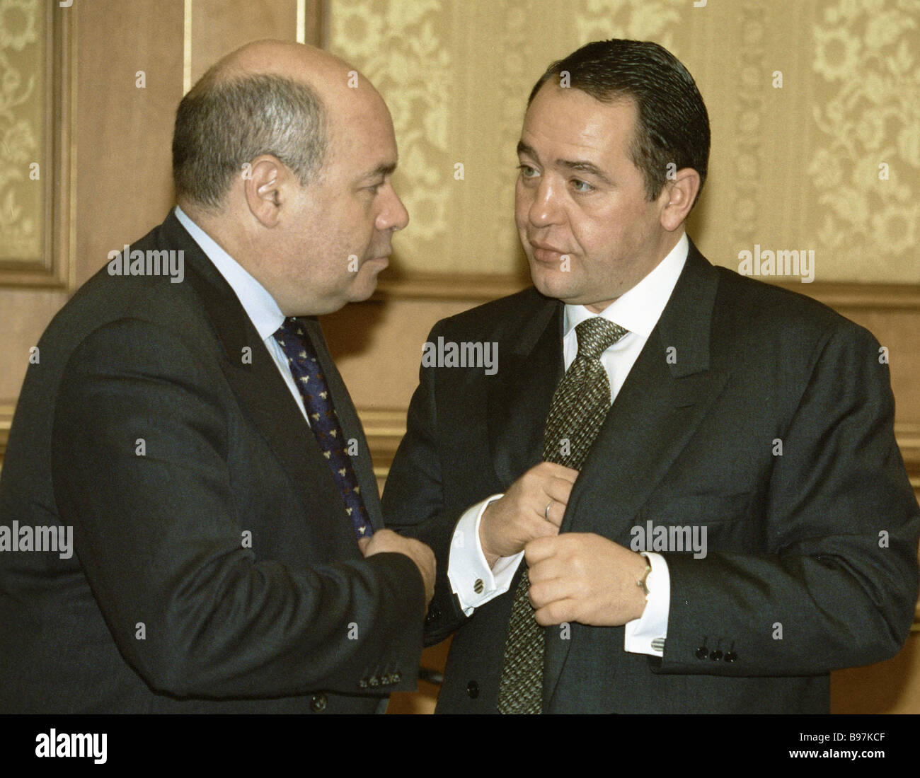 Russian Minister of Culture Mikhail Shvydkoi left and Russian Media ...