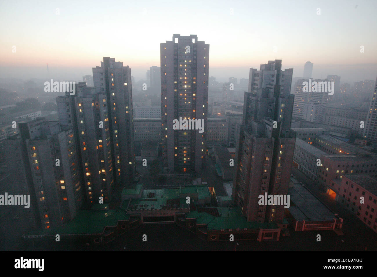 Central Pyongyang capital of North Korea Stock Photo - Alamy