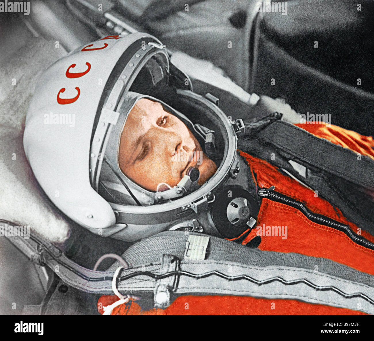Yury Gagarin before a space flight aboard the Vostok spacecraft April ...