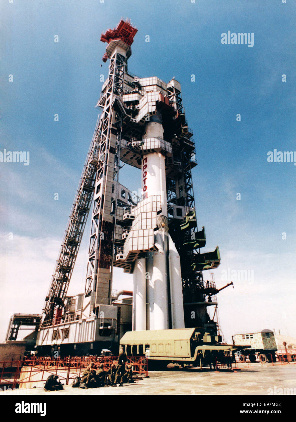 Carrier rocket Proton on the launch pad From the archives of the Space ...