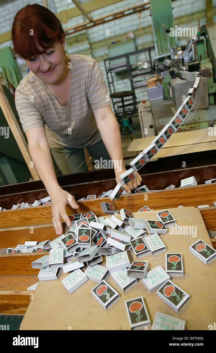 Workshop for making inner and external matchboxes of private company ...