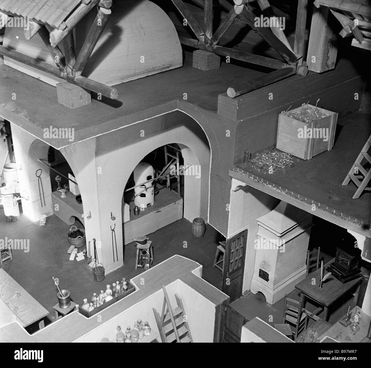 Scale model of Mikhail Lomonosov s chemical laboratory 18th century ...