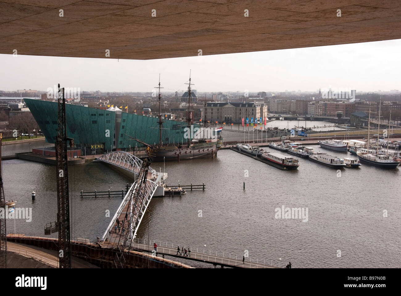 East Dock River Ij Amsterdam Skyline Stock Photo - Alamy