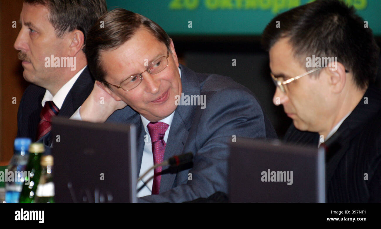 Agricultural Minister Alexei Gordeev left Defense Minister Sergei ...